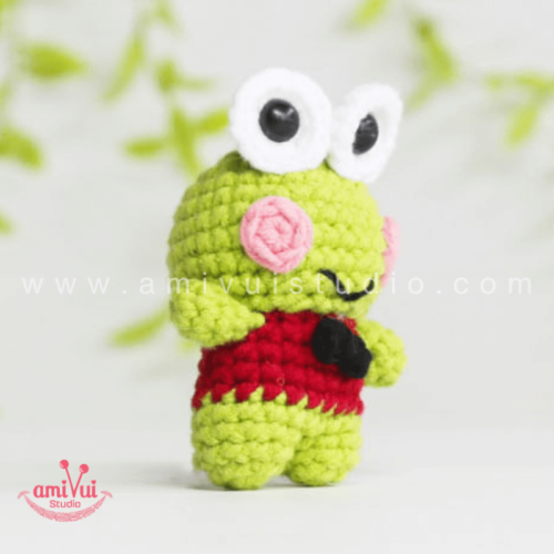 Keroppi Amigurumi Free Crochet Pattern - Amivui Studio