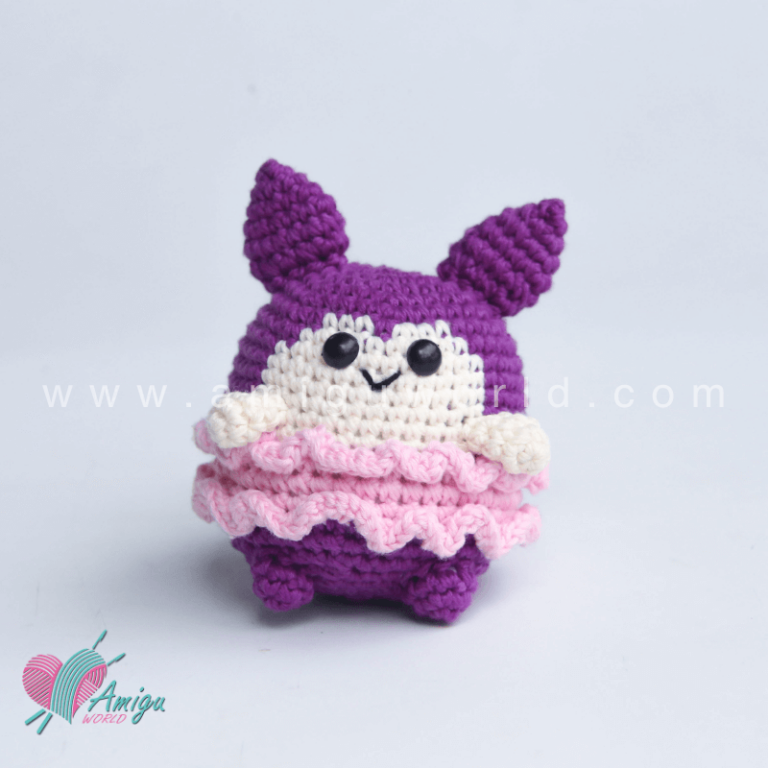 Chart móc miễn phí nhân vật Kuromi Sanrio bằng len