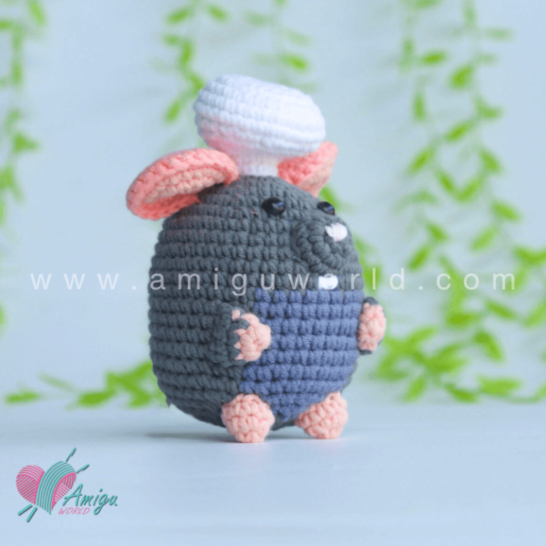 Ratatouille mouse character free amigurumi crochet pattern